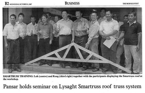 Lysaght Smartruss Roof Truss System Seminar – Pansar Berhad